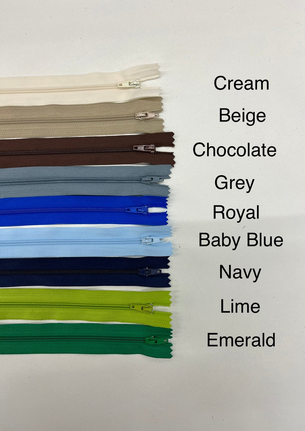 10” nylon zipper - Baby Blue — Shear Perfection Fabric