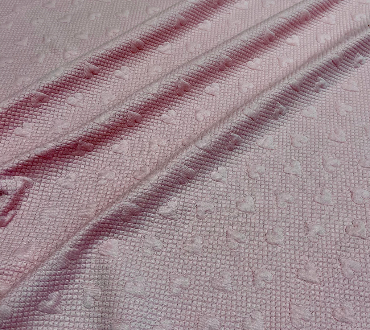 Quilted Heart Jacquard - Baby Pink (Sold by the Meter) — Shear ...